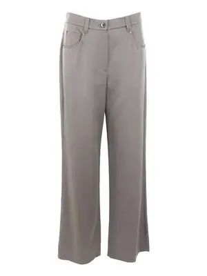 Brunello Cucinelli Wide-leg Tailored Trousers - Grey