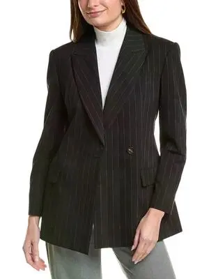 Brunello Cucinelli Pinstripe Double-breasted Blazer - Black
