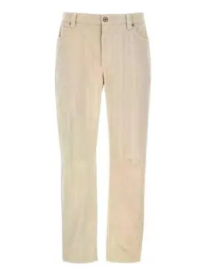 Brunello Cucinelli Corduroy Straight-leg Trousers - Neutrals