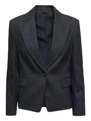 Brunello Cucinelli Tailored Single-breasted Blazer - Grey