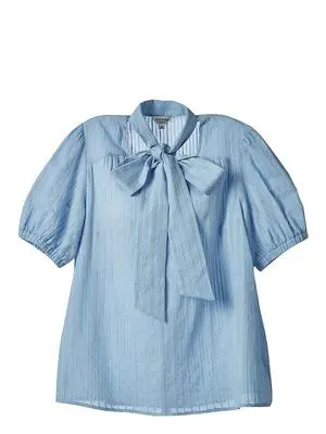 JOVONNA LONDON Jovonna London Short Sleeve Bow Neck Blouse