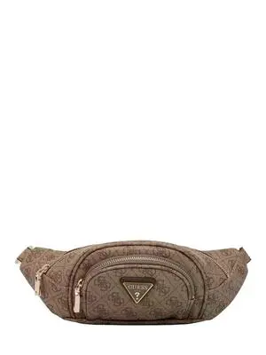 Guess Latona Monogram-print Belt Bag - Neutrals