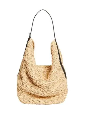 TOTEME Belted Raffia Tote - Natural