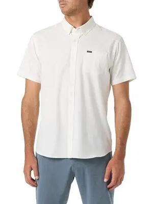 O'Neill Light Check Short Sleeve Button-up Shirt - White