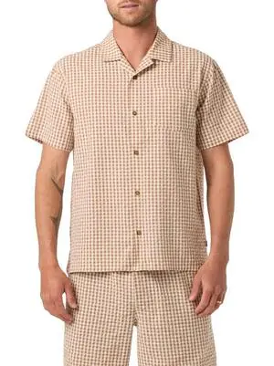 O'Neill Og Seersucker Plaid Camp Shirt - Tofu