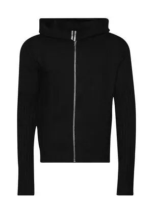 Rick Owens Hooded Zip-up Top - Black