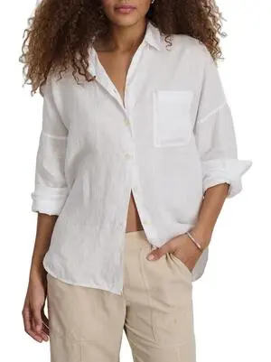 ALEX MILL Jo Linen Shirt - White