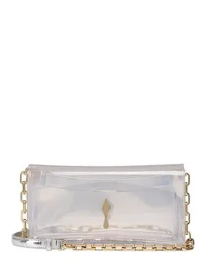 CHRISTIAN LOUBOUTIN Bettina Transparent Clutch - Silver