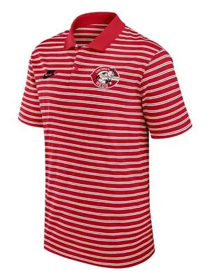 Nike Cincinnati Reds Cooperstown Striped Victory Dri-fit Mlb Polo - Red