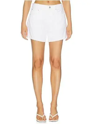 AGOLDE Long Parker Denim Shorts - Marshmallow