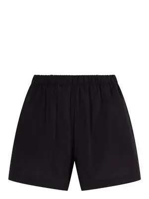 LIDO Cotton Poplin Shorts - Black