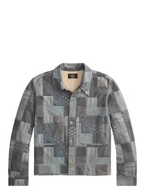 Ralph Lauren Patchwork-print Cotton Jersey Work Jacket - Navy/multi