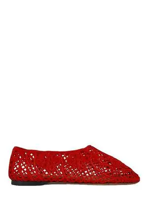 ODISSI Iris Crochet Flat - Red