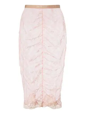 Valentino Garavani Floral Lace Midi Skirt - Black