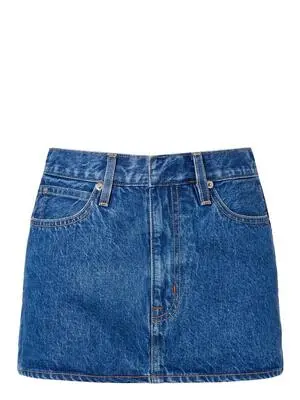 SLVRLAKE Micro Denim Miniskirt - Blue