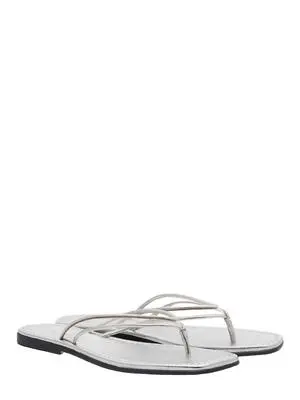 Veronica Beard Clea Thong Sandals - Silver