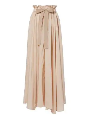 PATOU Striped Maxi Skirt Beige