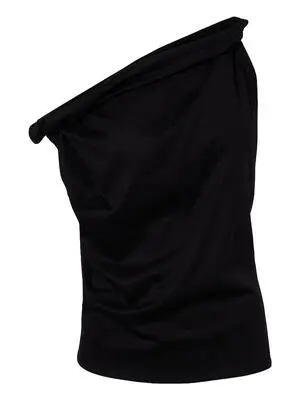 RÓHE One-shoulder Top - Black