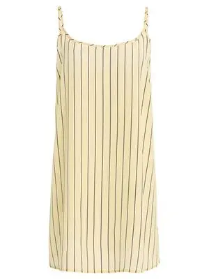 STAUD STAUD Irena Silk Mini Dress With Scoop Neck