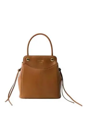 Prada Mini Leather Handbag - Brown