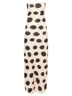 RAT AND BOA Printed Strapless Woven Midi Dress - Multi