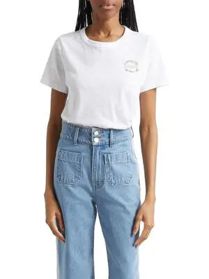 Veronica Beard Carla Embroidered T-shirt - White