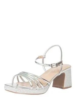 LAUREN LORRAINE Janie Platform Sandals - Silver