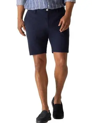 DEKE Oasis Stretch Cotton Bermuda Shorts - Indigo