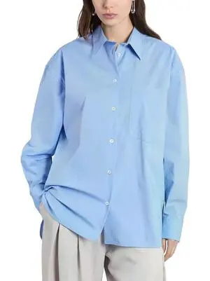 IRO PARIS Natacha Cotton Shirt - Blue