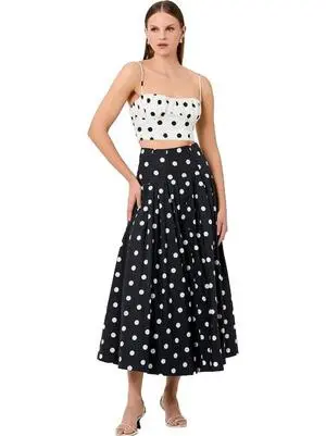 NICHOLAS Yasmin Pleated Midi Skirt