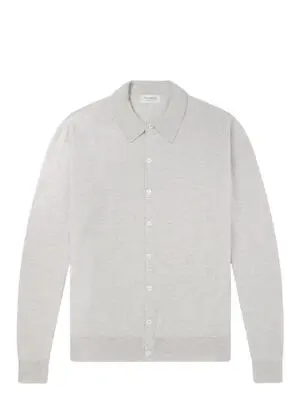 John Smedley Tibor Merino Wool Cardigan - Gray