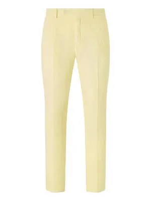 Boglioli Straight-leg Linen Suit Trousers - Yellow