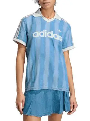 ADIDAS ORIGINALS Denim Football Jersey - Indigo Denim