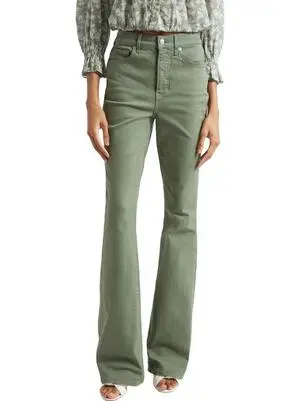 Veronica Beard Beverly Skinny Flare Leg Jeans - Stone Sage