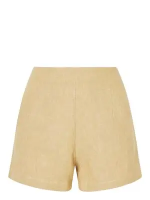LE KASHA Le Kasha "Ezbet" High-Rise Tailored Linen Shorts