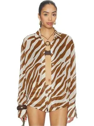 SUPERDOWN Superdown Emah Button Down Top