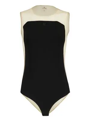 COURREGES Illusion Sunshield Bodysuit - Black