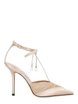 JIMMY CHOO Afia 100 Mesh Pumps Macaron