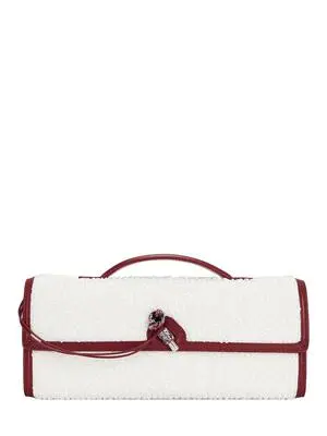 Bottega Veneta Andiamo Clutch White & Lava Red