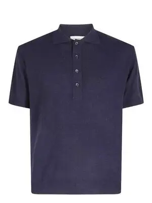PAOLO PECORA Short-sleeved Polo Shirt - Blue