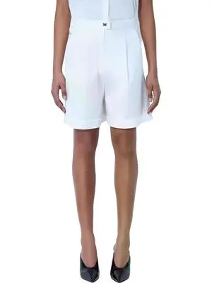 Max Mara Pleated Tailored Shorts - White