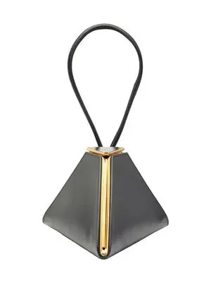Bottega Veneta Calfskin Pyramid Handbag - Black