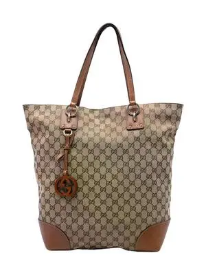 Gucci Gg Canvas Charm Tote Bag - Neutrals