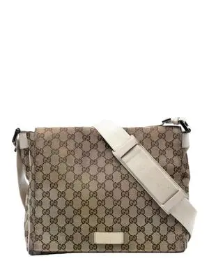 Gucci Gg Canvas Crossbody Bag - White