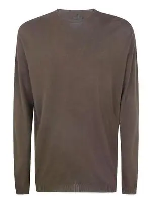 MD75 Ribbed-trim Long-sleeve T-shirt - Brown