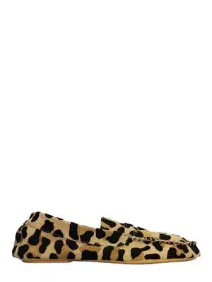 ANNIEL Penny Animal-print Loafers - Brown