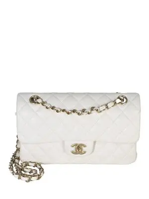 Chanel Chanel Quilted Caviar Small Classic Double Flap Bag White