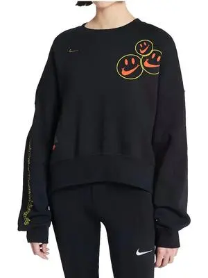 Nike Smiley Fleece Sweatshirt - Black
