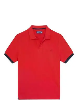 Vilebrequin Contrast-trim Polo-collar T-shirt - Red