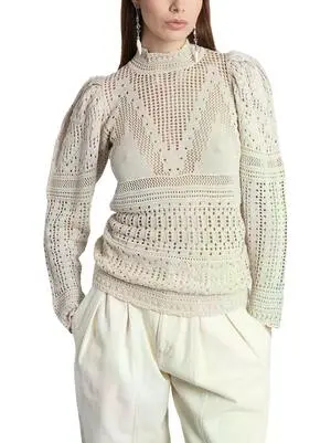 Isabel Marant Étoile Dahara Pointelle-knit Sweater - Neutrals